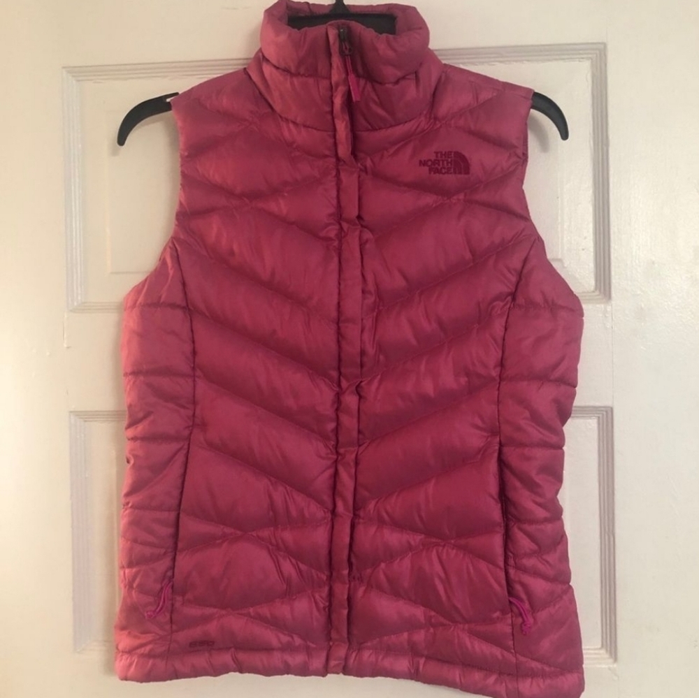 North Face Down 550 Puffer Vest Pink - Gem